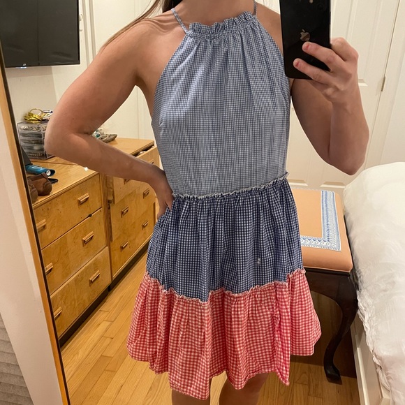 English Factory | Dresses | English Factory Red White And Blue Gingham ...